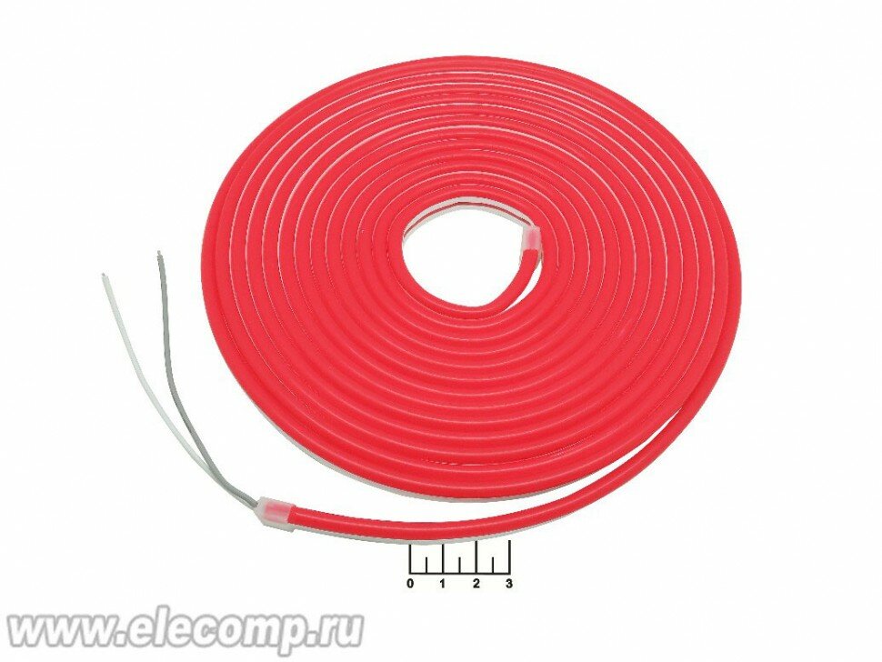 Светодиодная лента 12V красная 5м 12*5мм водонепроницаемая 48W (9.6W/1м)(IP67)(neonline)