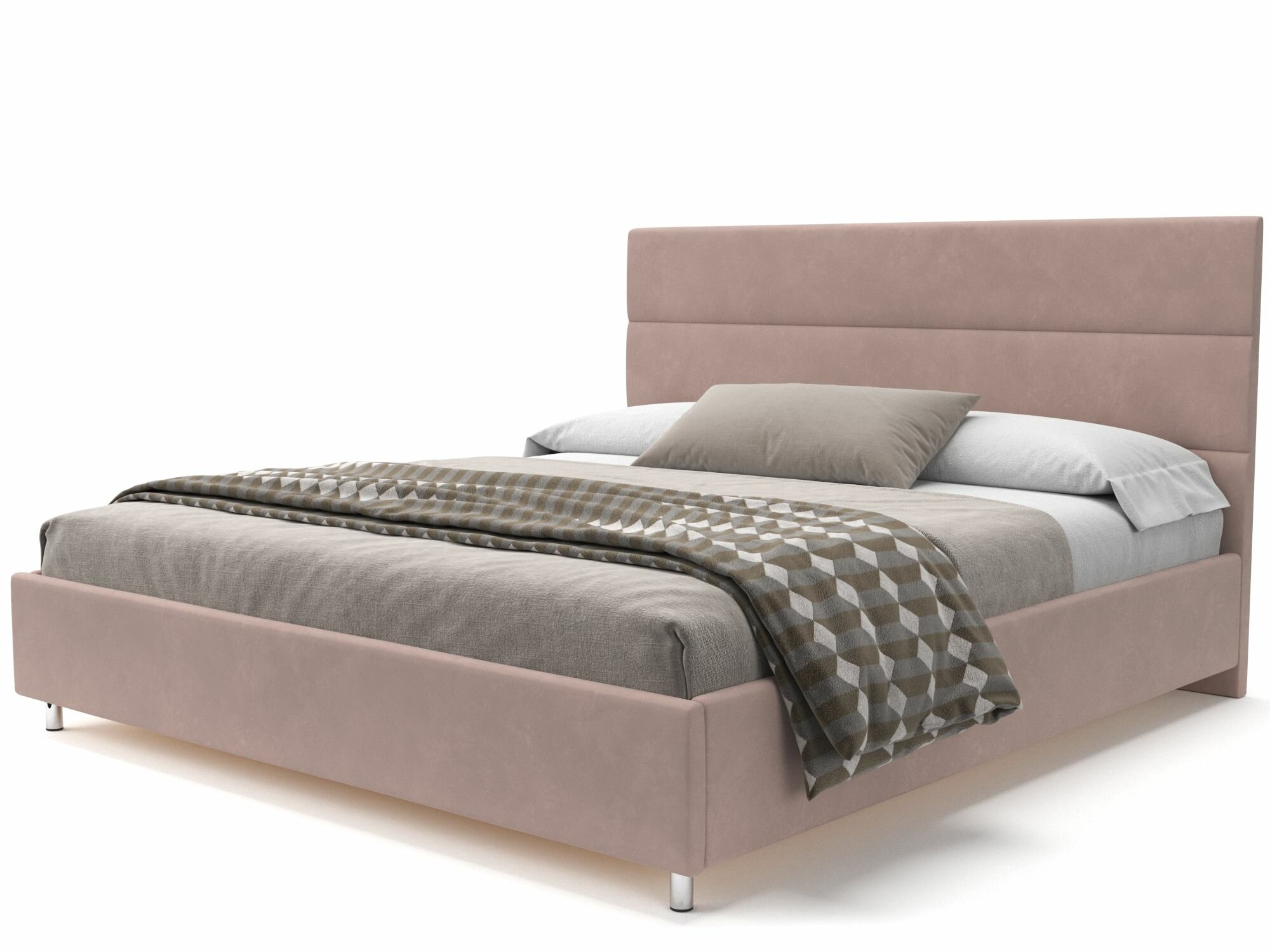 Кровать двуспальная 160х200 Soft Element София Desert, с мягким изголовьем, с подъемным механизмом, с ящиками, велюр