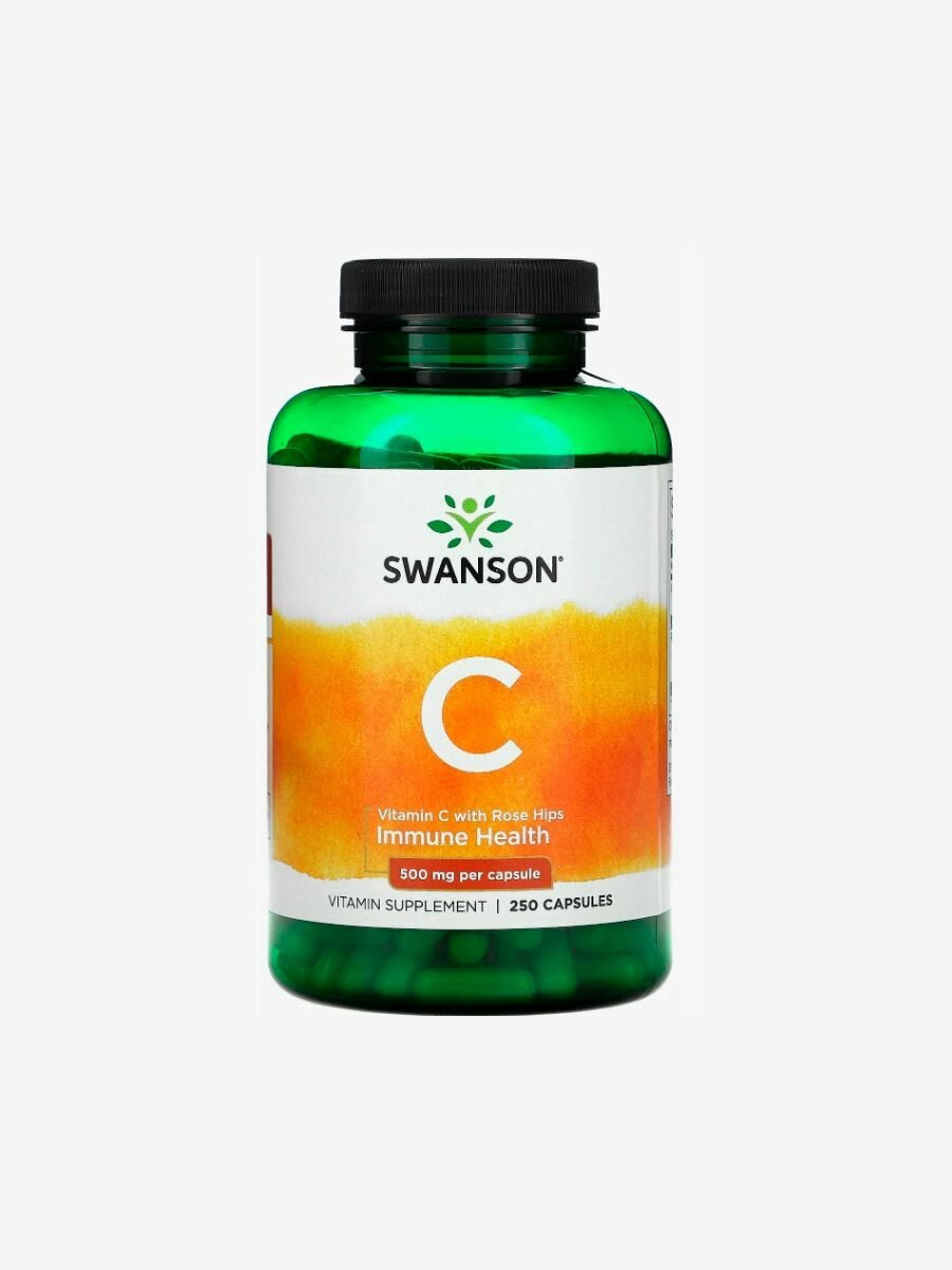 Swanson Vitamin C with Rose Hips 500 мг 400 капсул.
