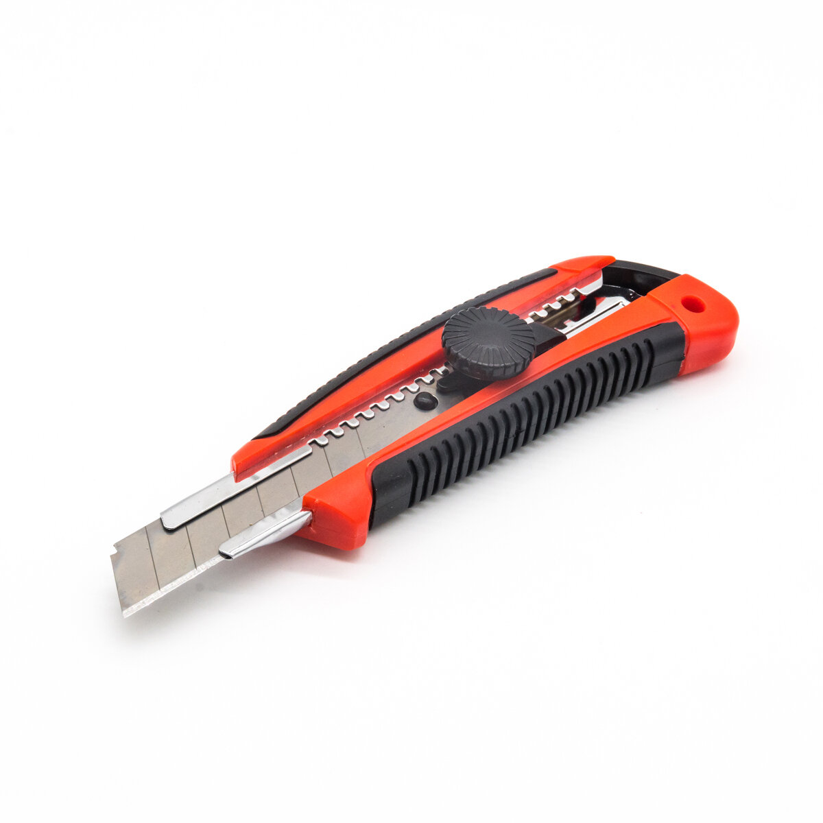 Нож пистолетный упрочн. 18 мм двухкомп. ообрезин. ручка, винт. фиксатор кедр