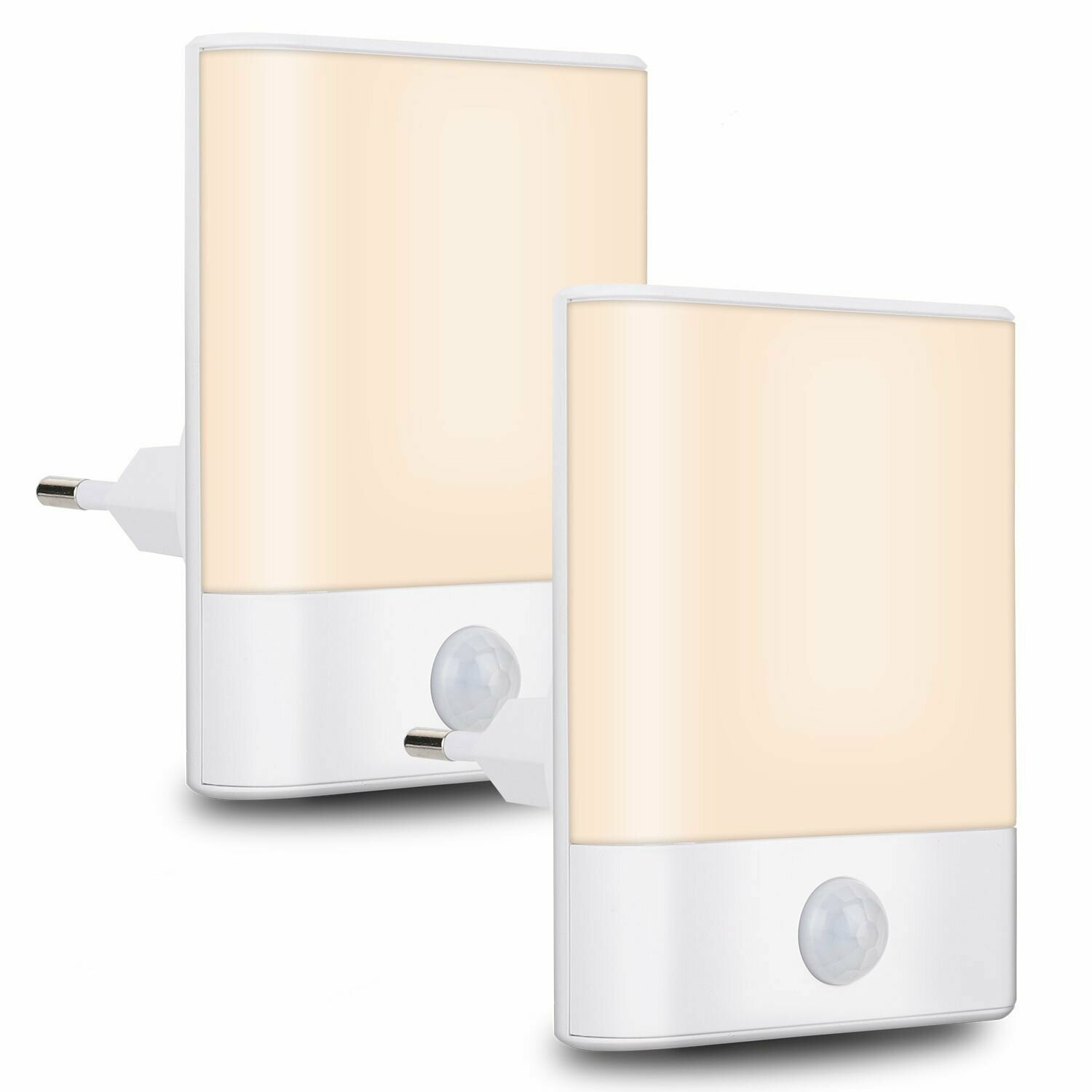 Светодиодная розетка-ночник с датчиком движения Brisun R1001 с регулировкой яркости в 3 режимах (Авто /ВКЛ/выкл) для детской комнаты, прихожей, спальни, ванной комнаты (теплый белый)