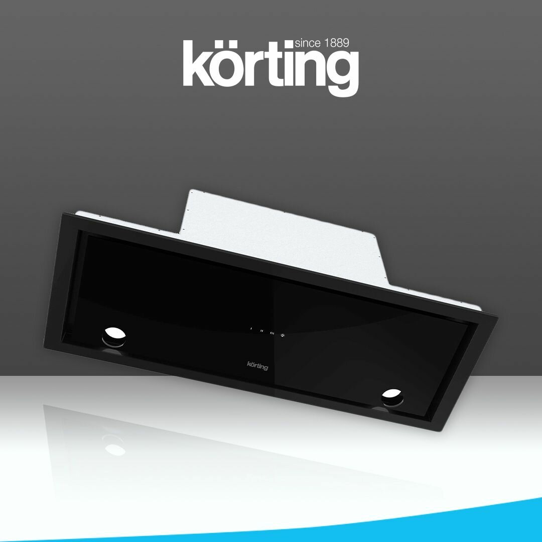Встраиваемая вытяжка Korting KHI 9777 GN ширина 80 см, производительность 800 м3/ч, 3 скорости, сенсор, черная