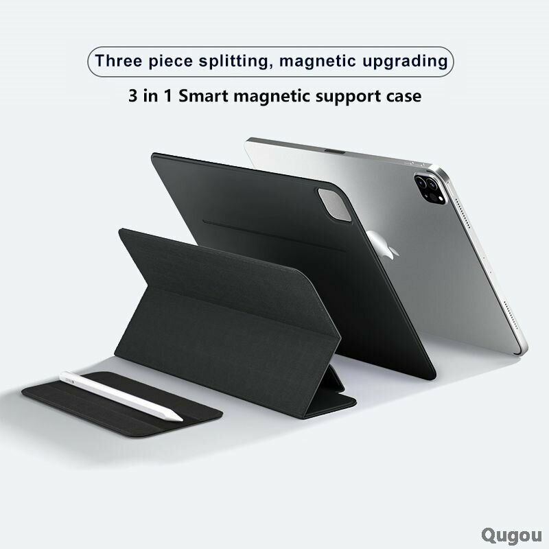 Чехол для Apple iPad Pro 4-го/5-го/6-го 12,9" (2020, 2021, 2022)/iPad Air 2024 (M2) 13" (2024), двухсторонний магнитный чехол с несколькими съемными элементами
