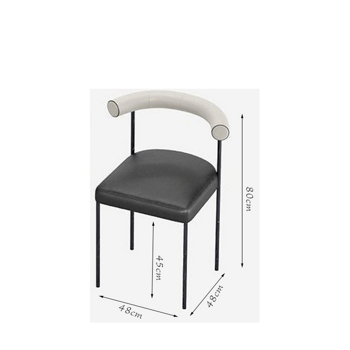 Стул в стиле Kashmir Resident Chair by Simon James (кремовая спинка + черная подушка)