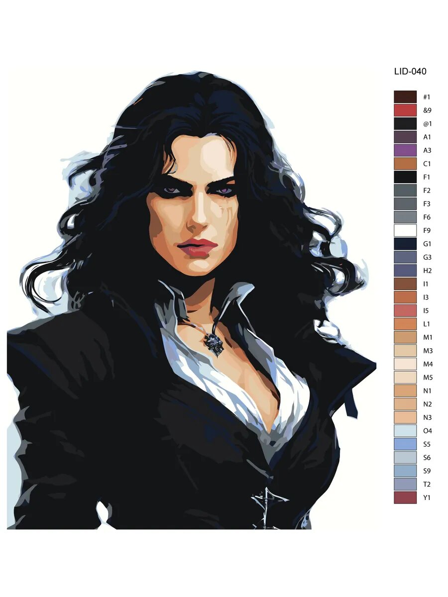 Картина по номерам,40 x 50, LID-040, йеннифер ведьмак,