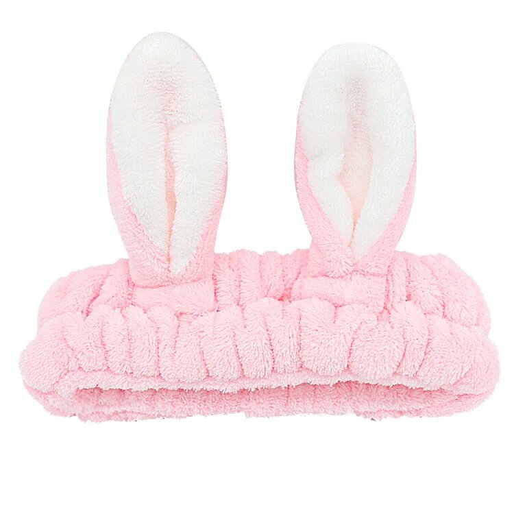 Бамбуковая повязка на голову с ушками для девочек Розовый, C6