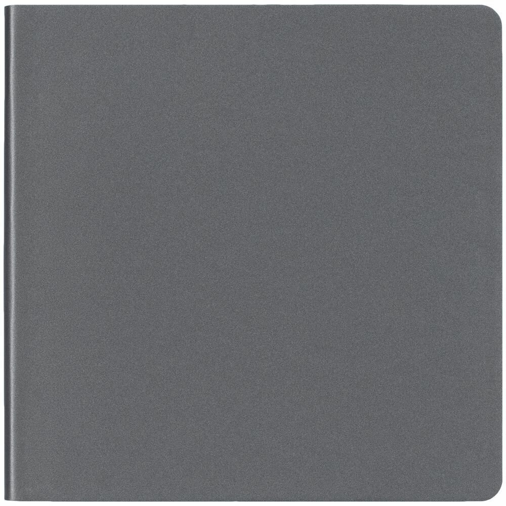 Блокнот Charm, серый, искусственная кожа, покрытие софт-тач, 15х15х1,2 см