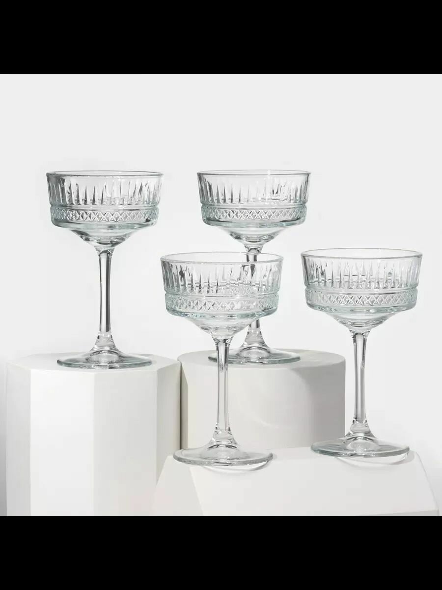 Набор бокалов sallskaplig ikea "грани", 260 мл, 4 шт-