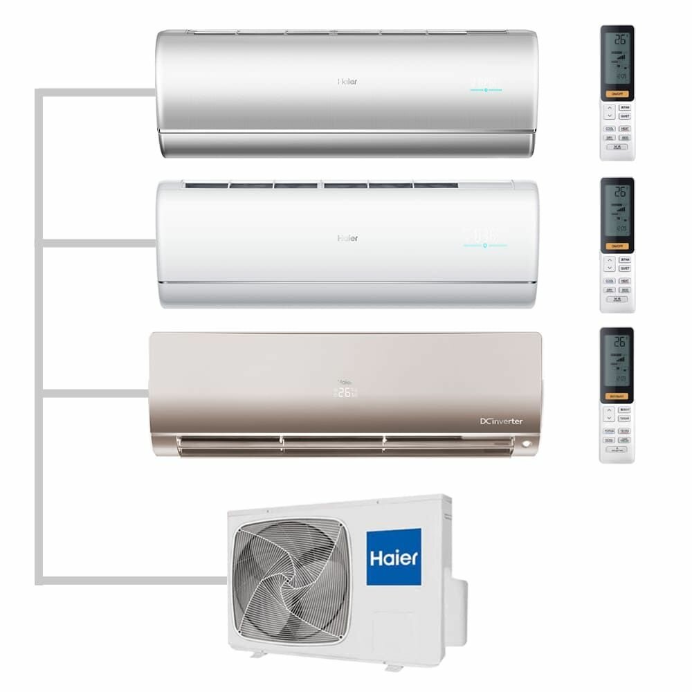 Мульти сплит-система настенная Haier AS25S2SJ2FA-S/AS25S2SJ2FA-W/AS35S2SF2FA-G / 3U70S2SR5FA Inverter