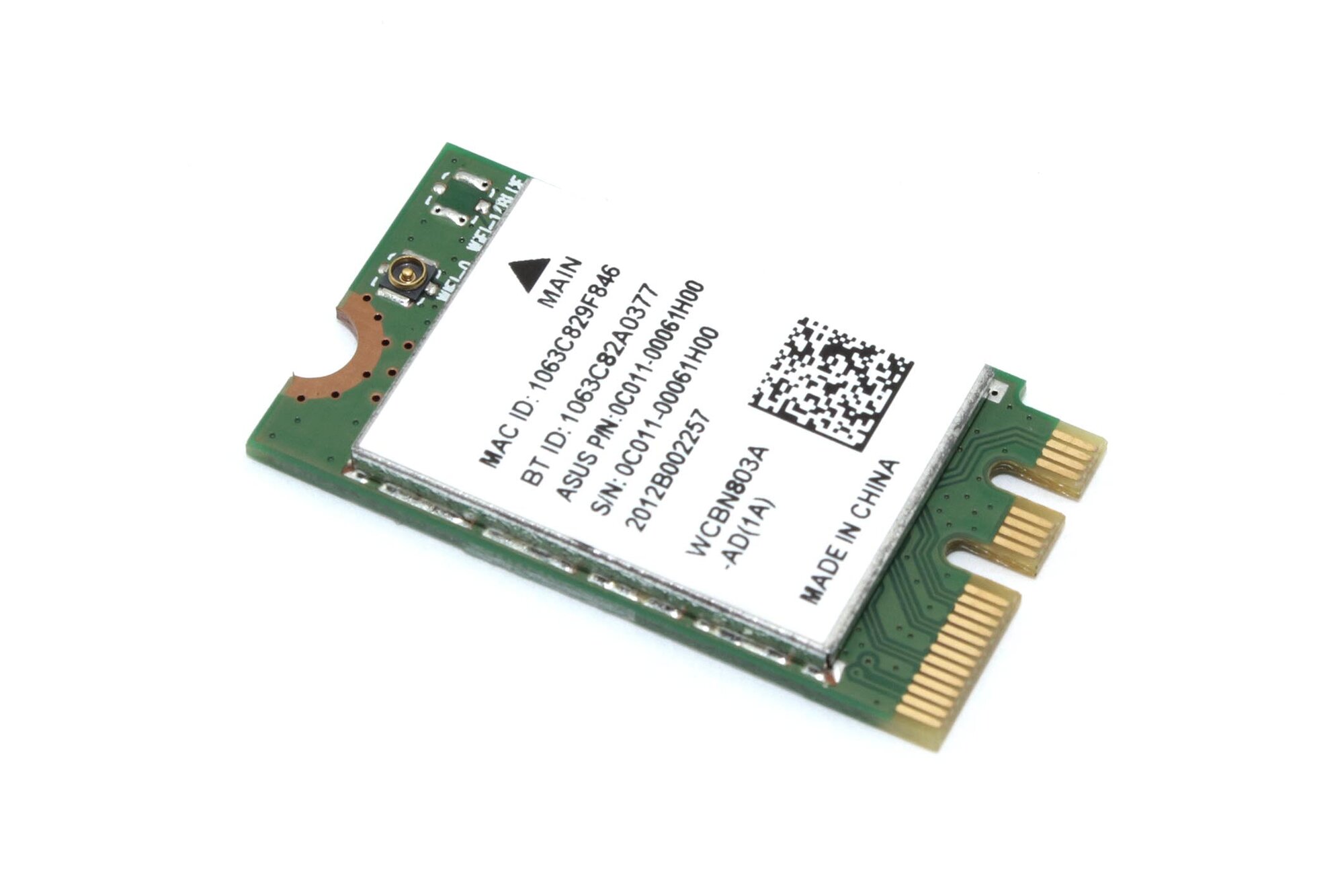 Wi-Fi адаптер + Bluetooth LiteOn WCBN803A-AD 802.11B/G/N+BT4.0(1*1)M.2