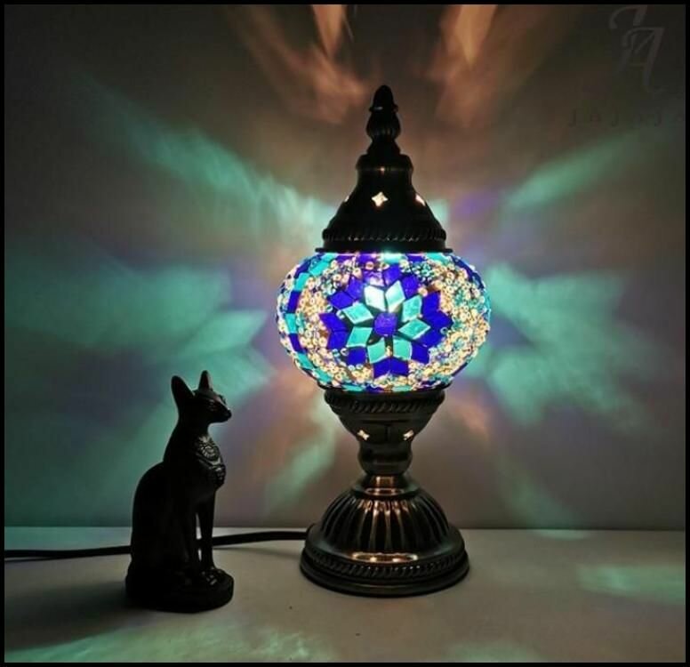 Светильник настольный с восточной мозаикой, 12х36 см, MARMAM-LIGHT