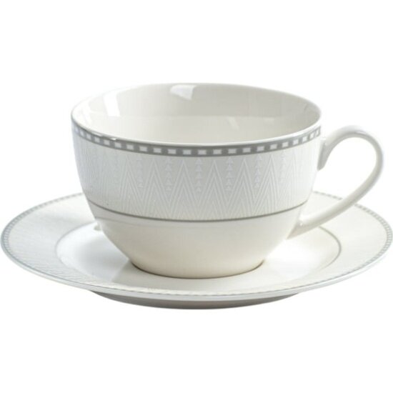 Чайная пара Fioretta ICONIC 220 мл, фарфор, белый (TDS695)