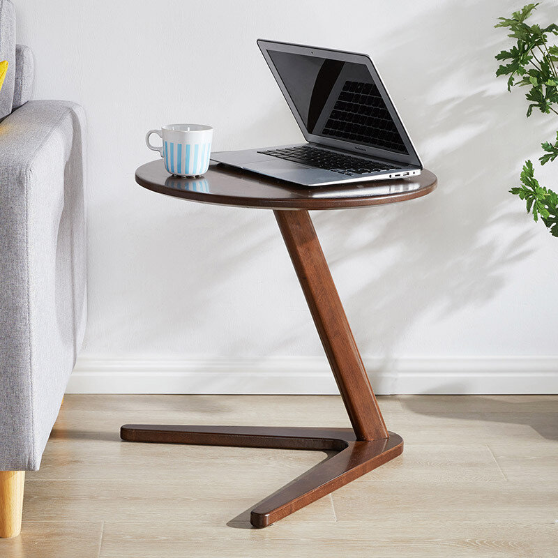 Боковой столик для дивана "С" из массива дерева, 50x50x51 см, ореховый цвет