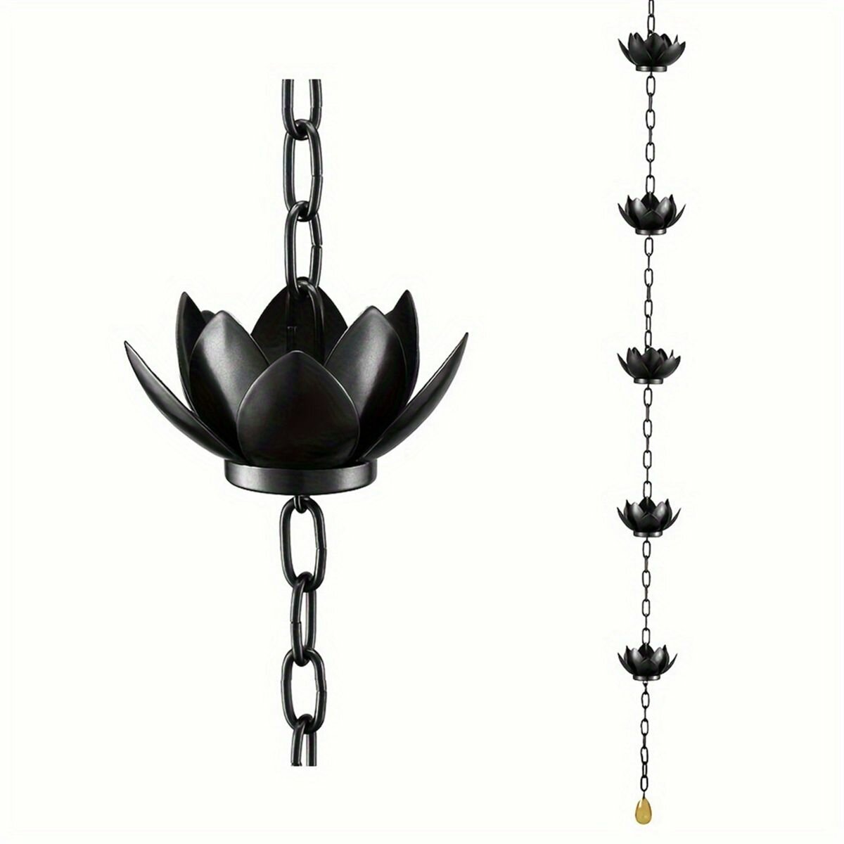 Цепь для сбора дождевой воды Lotus Rain Catcher Chain для чашек водосточной трубы
