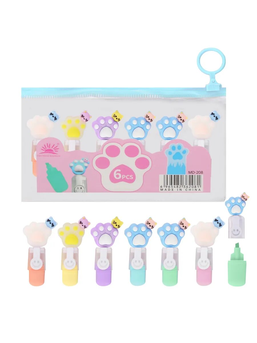 Набор перманентных маркеров 6 шт 1-4 мм