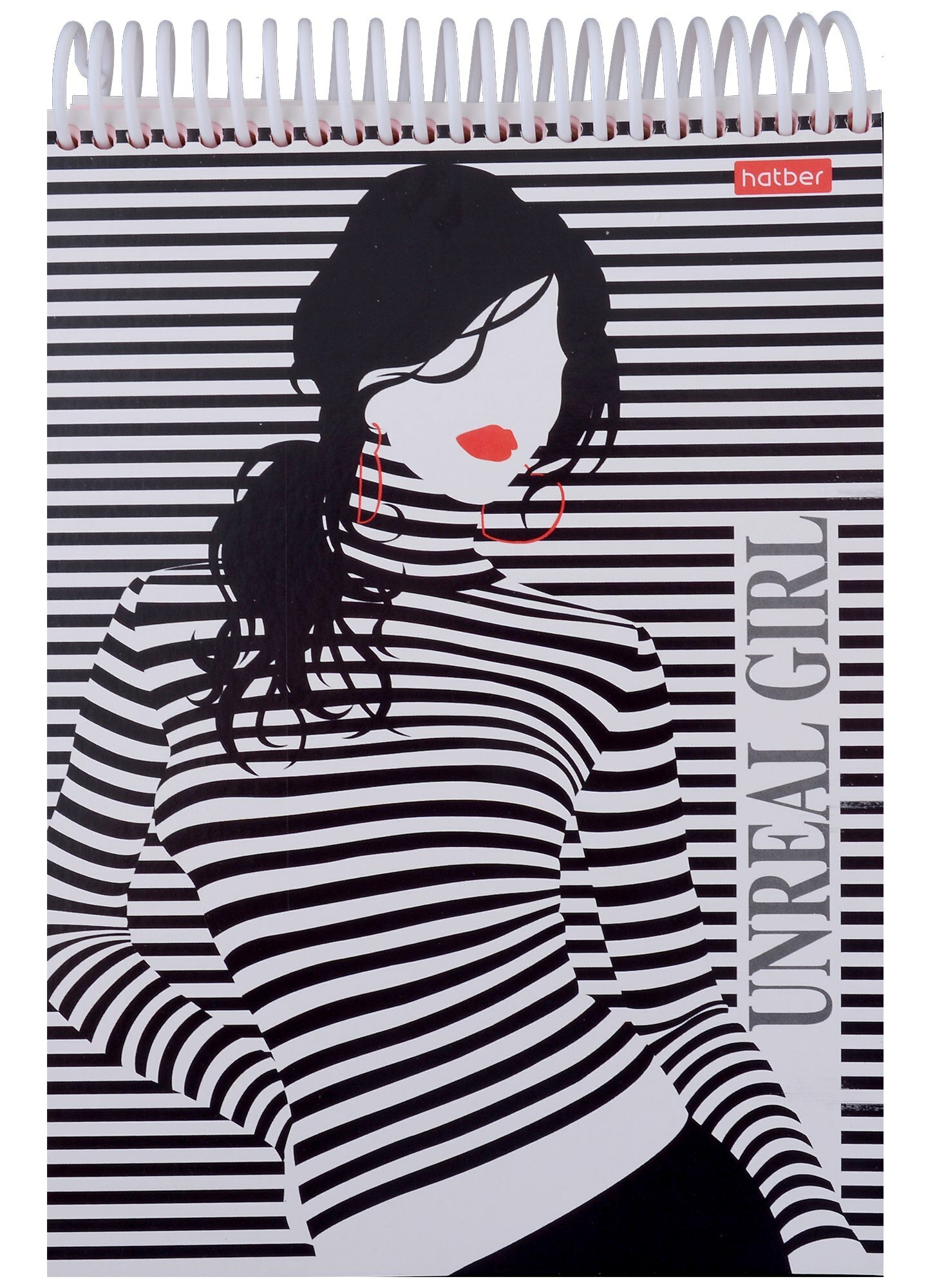 Блокнот А5 160л нелин. "Удивительные девушки" трехцв. тонир. блок, пласт. спираль, мел. картон, УФ-лак