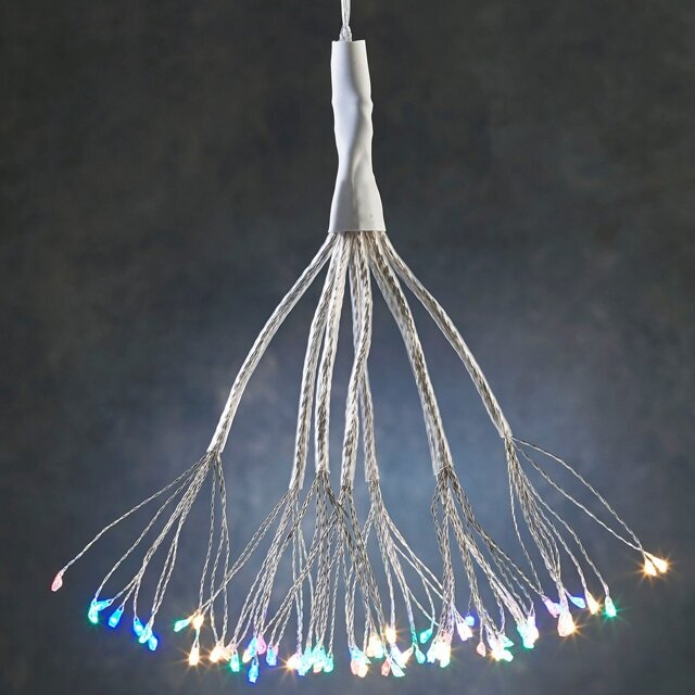 Светодиодное украшение Одуванчик Регардо 20 см, 80 разноцветных LED ламп с мерцанием, на батарейках, IP44, Edelman, 1072287