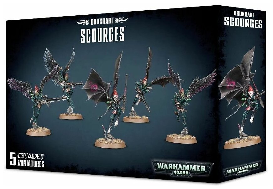 Набор миниатюр для настольной игры Warhammer 40000 - Dark Eldar (Drukhari) Scourges