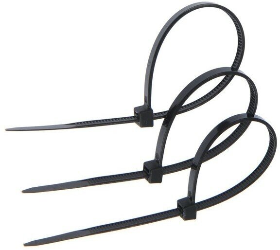 Хомут нейлоновый пластик тундра krep, для стяжки, 3.6х150 мм, черный, в уп. 100 шт, 1112939 2 упаковки