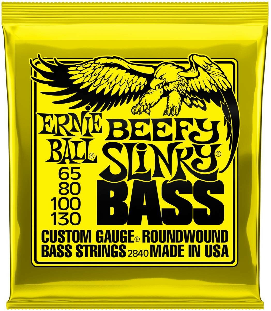 ERNIE BALL 2840 Nickel Wound Slinky Beefy 65-130 - Струны для бас-гитары