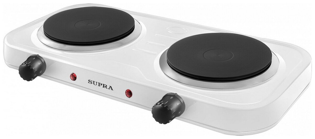 Настольная плита Supra HS-202 2 конфорки, белый