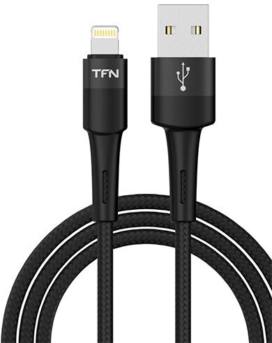 Дата-кабель USB с разъемом 8-pin TFN ENV для Apple нейлон/черный 1,2м, TFN, TFN-С-ENV-AL1MBK