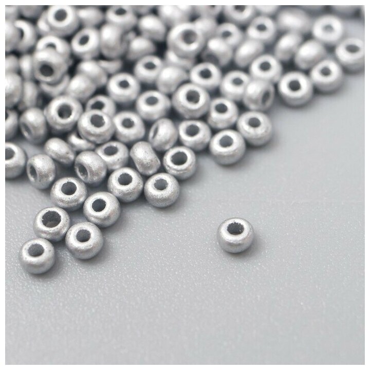 Бисер стекло 11/0 'Металлик. Серебро' 10 гр