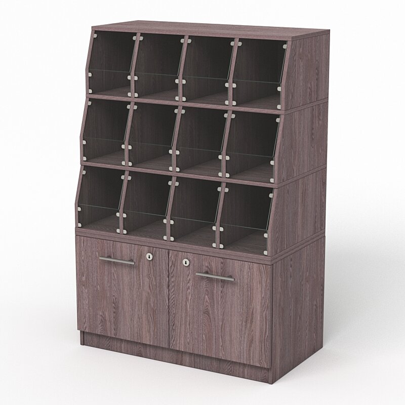 Стеллаж для конфет, орехов, сухофруктов "орешек" №2, Ясень Анкор темный - U31105