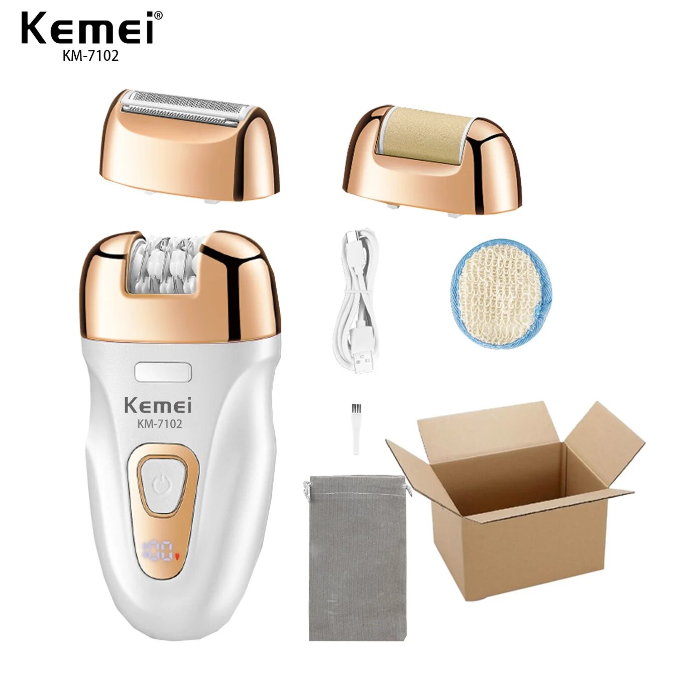 Kemei KM-7102 эпилятор для тела KM-7102BOX
