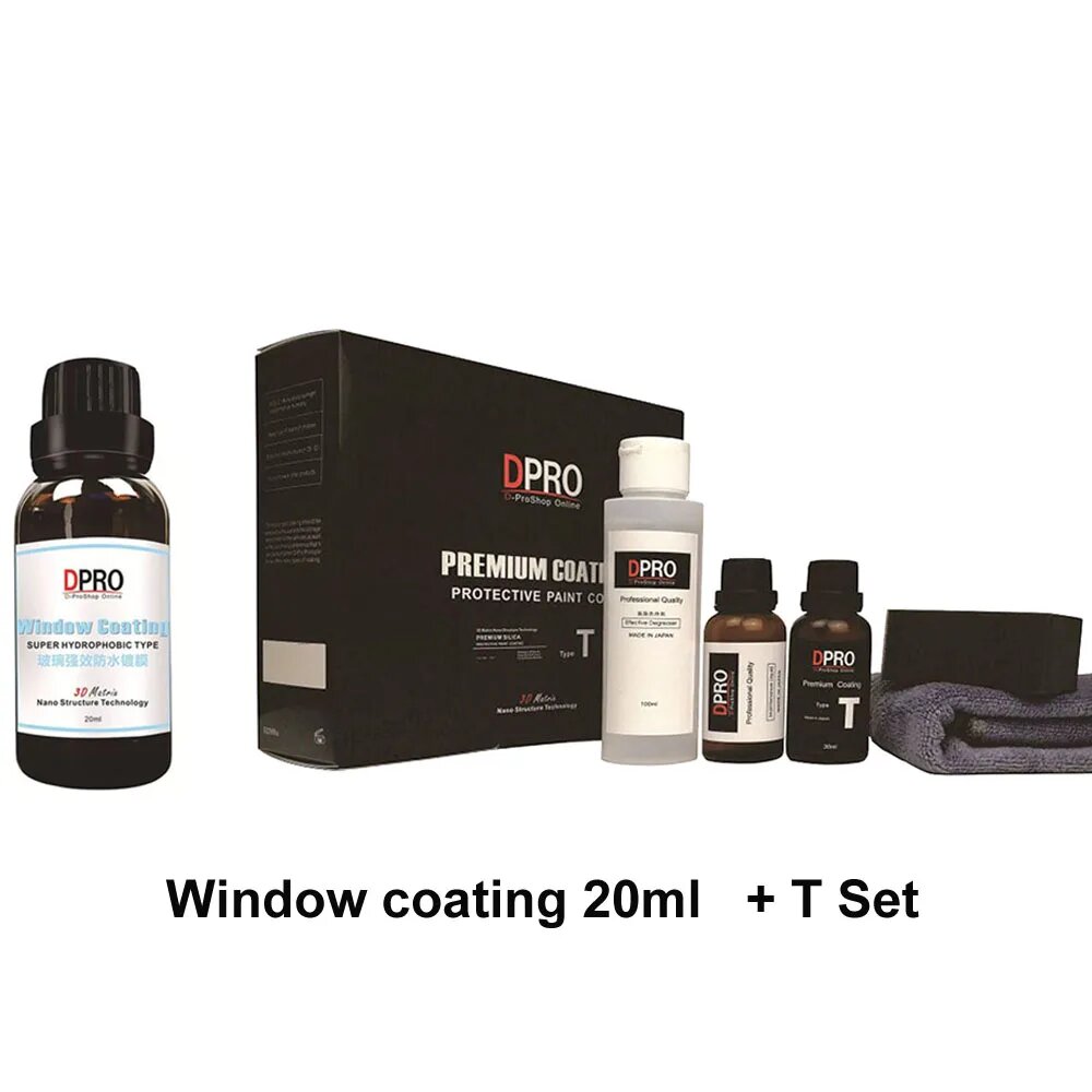 Dpro 9H графеновое покрытие Керамическое автомобильное покрытие T Set Nano Coats Жидкое стекло Защита от царапин Автомобильный лак Керамическое покрытие для 2 автомобилей df-TSet401