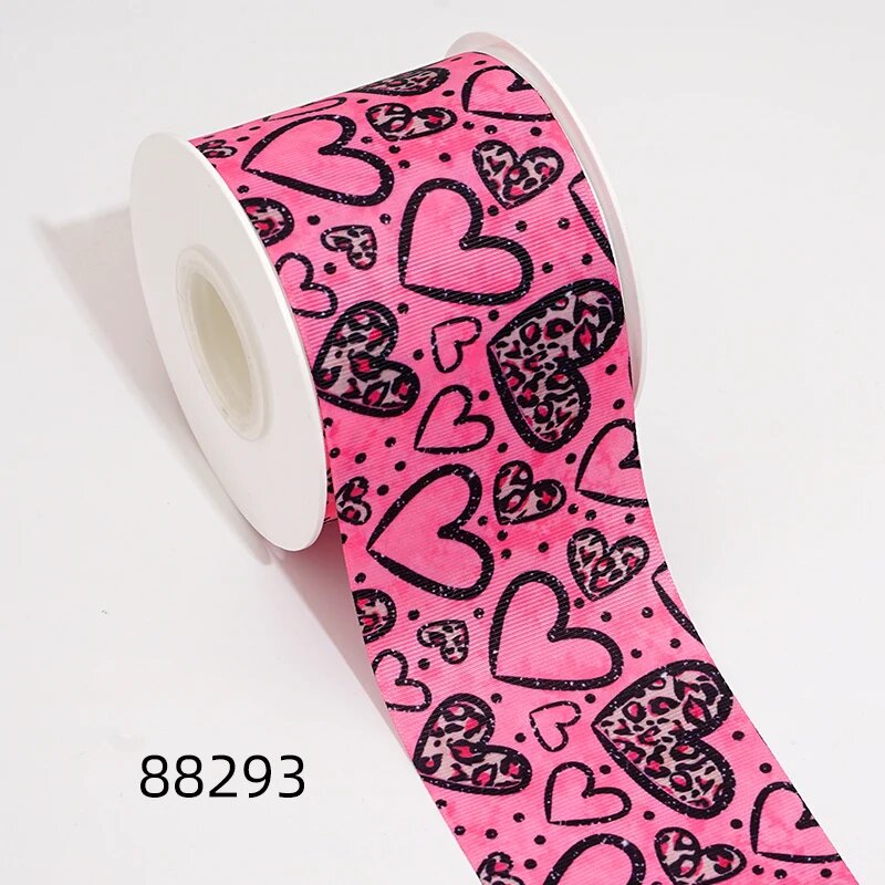 Лента репсовая с принтом медведя 5 ярдов 88293, 25 mm grosgrain