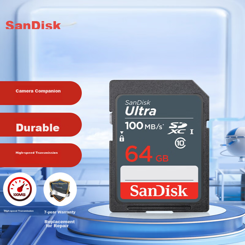 SanDisk 64GB SD Camera Memory Card C10, Full HD Video Recording, Mirrorless/DSLR Digital Camera Storage Card, Durable, Excellent Value for Money