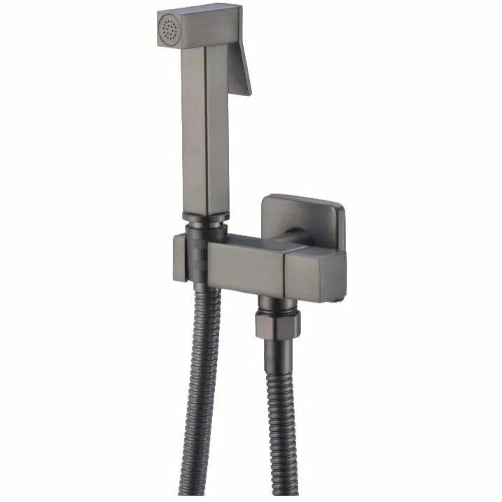 Смеситель для биде Savol S-FXQ009Q графит рычажное на стену с ручным душем 1/2 дюйма