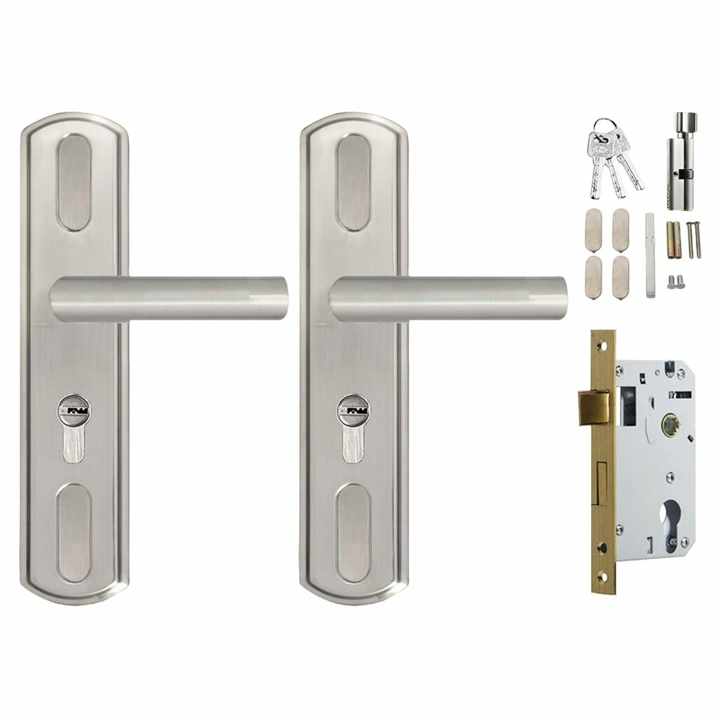 Внутренняя комната из нержавеющей стали, многофункциональная круглая трубка с регулируемым шагом отверстия, набор дверных замков-145 корпус замка натуральной меди