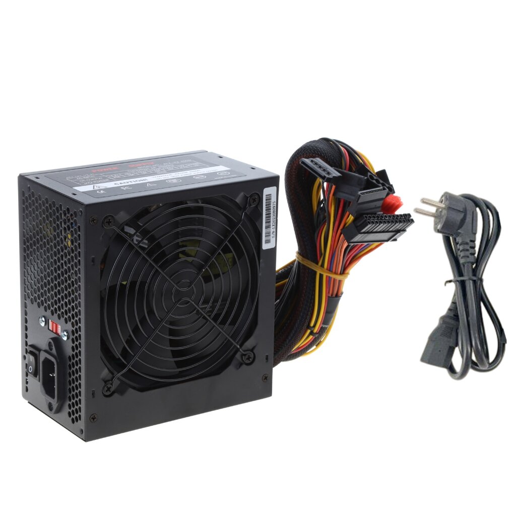 Блок питания для игрового ПК номинальной мощностью 600 Вт, Блок питания для майнинга 24Pin ATX 12V, Полностью модульный Источник питания для настольного компьютера Miner