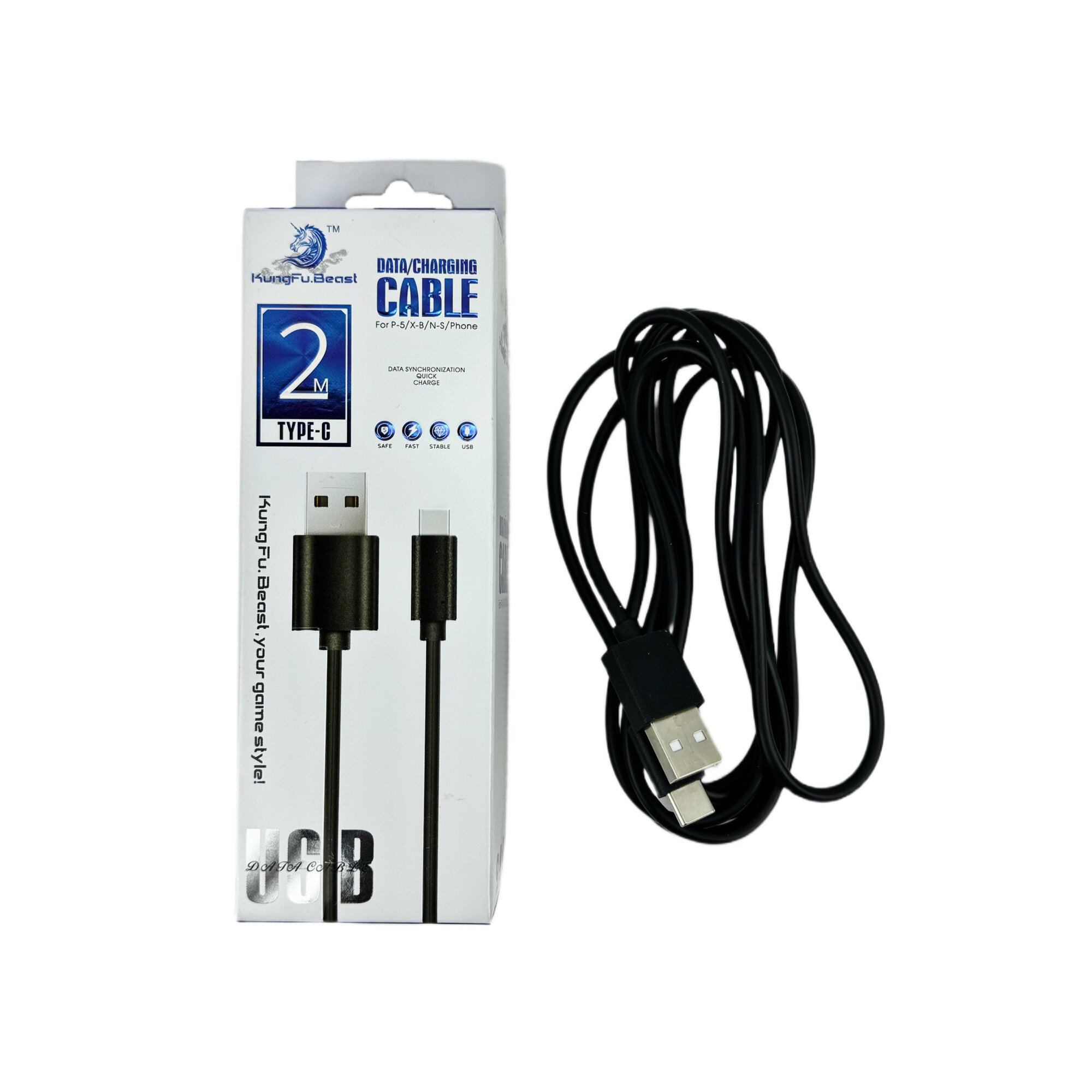 Кабель USB - TYPE C для зарядки телефона, кабель для геймпада PS5/Xbox/Switch, для айфона, 2 метра,