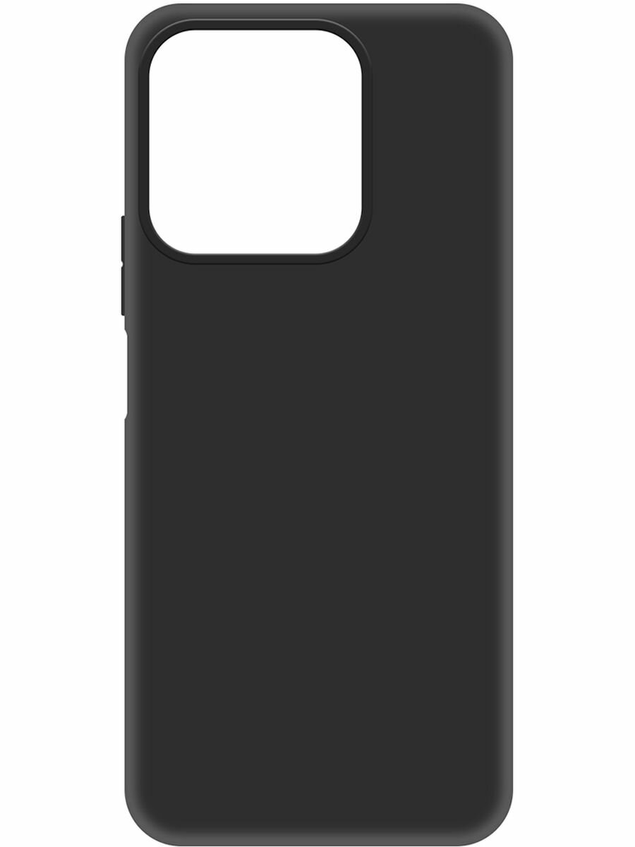 Клип-кейс Krutoff Krutoff "Soft Case", силикон, матовый, для Honor X8c, чёрный