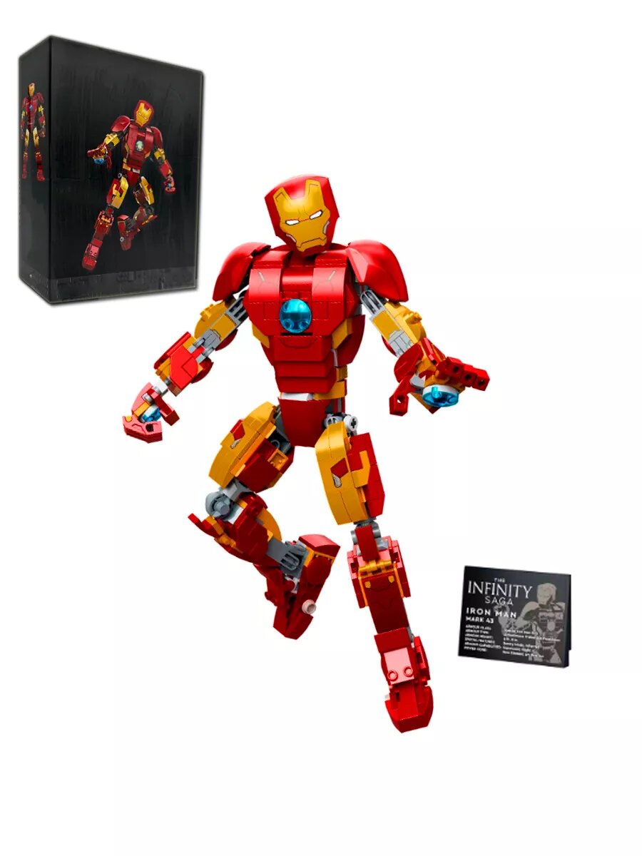 Конструктор для мальчиков Marvel железный человек, совместим с лего