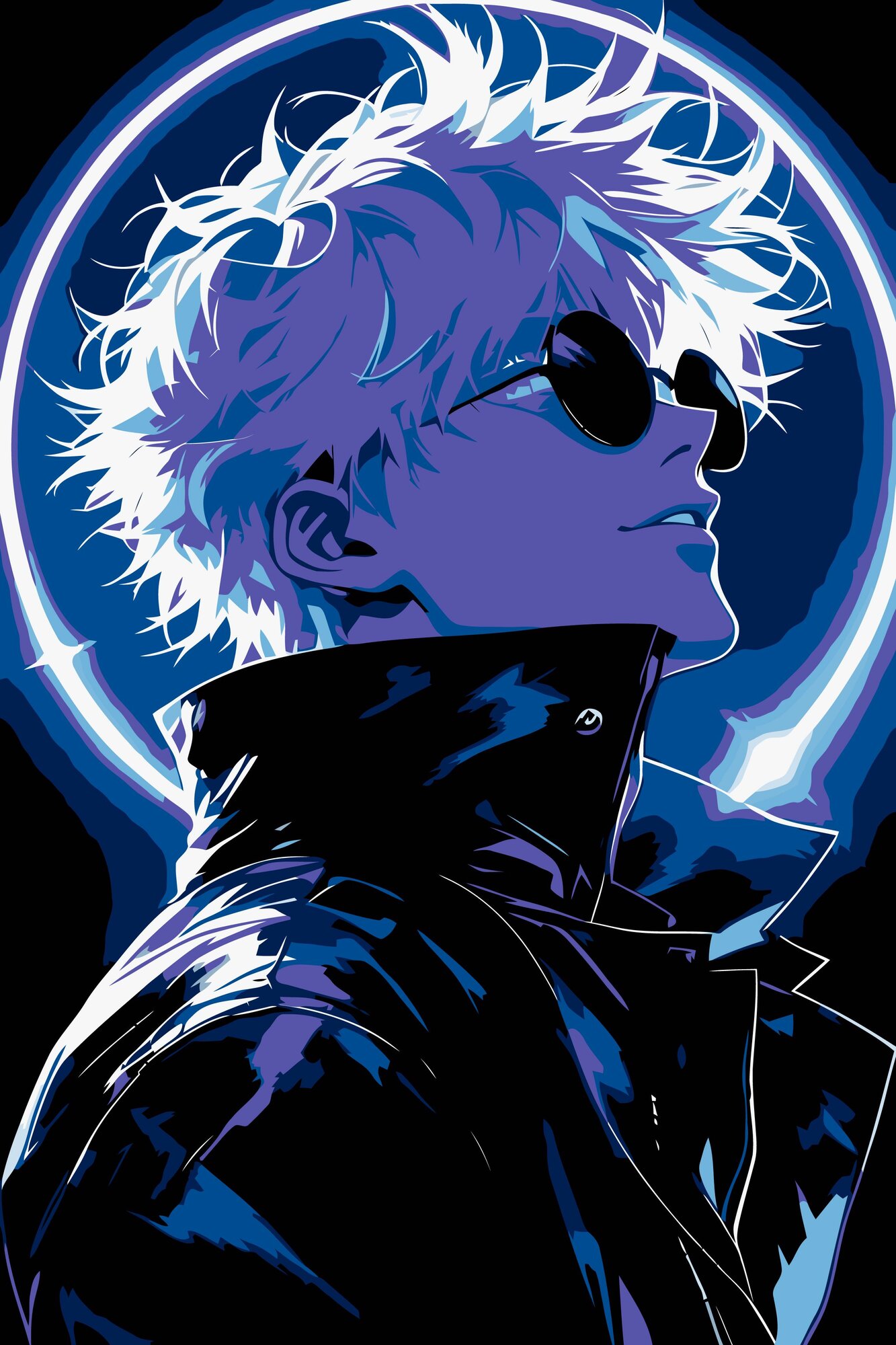 Детская картина по номерам E3107 "Аниме Магическая Битва - Сатору Годзе" 20x30