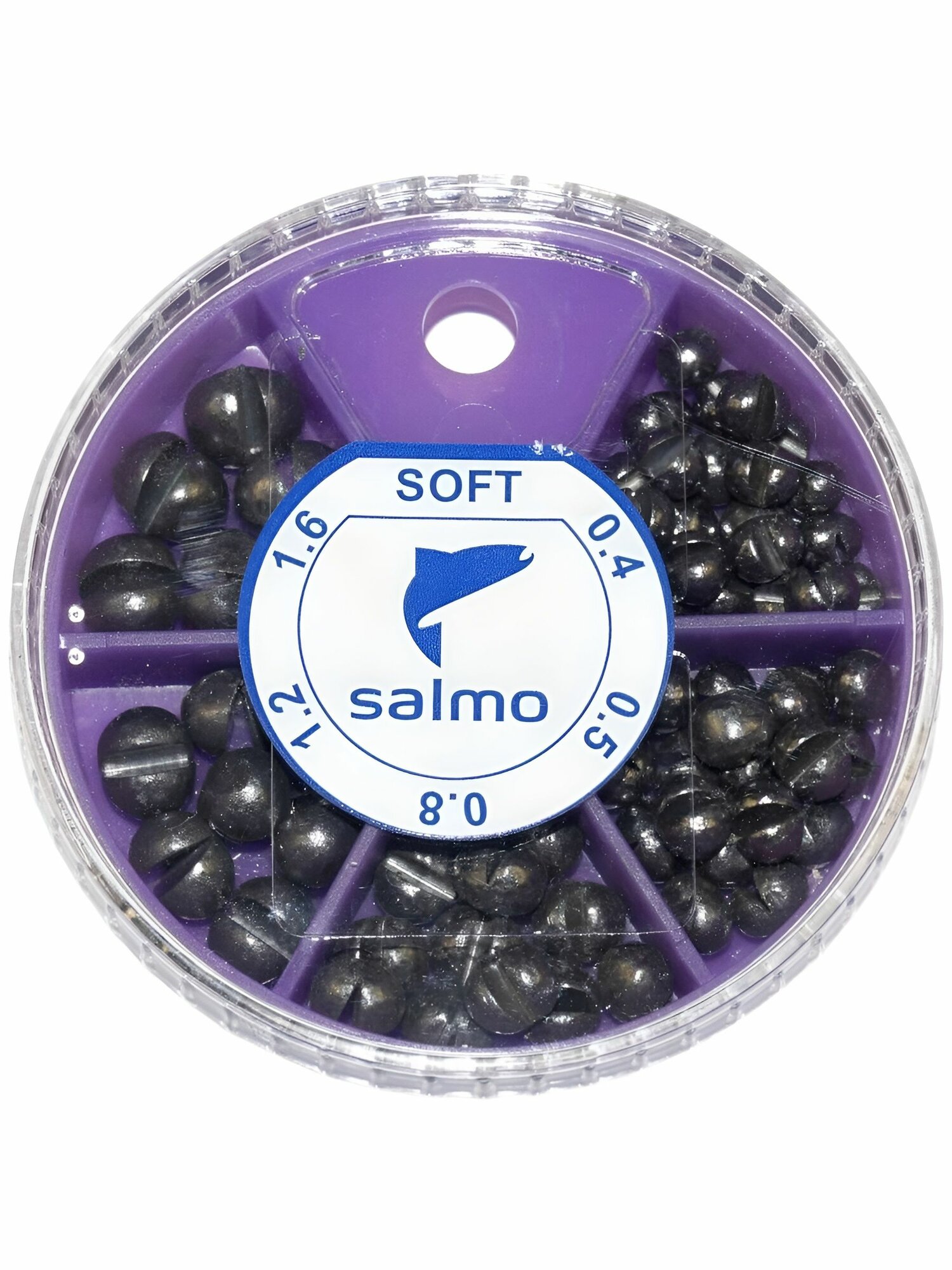 Грузила Salmo дробь SOFT мягкий 5 секц, 0.4-1.6г, 60г, набор