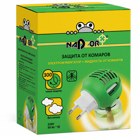 Средство от насекомых фумигатор + жидкость NADZOR (Надзор), 30 ночей, IKL 001H