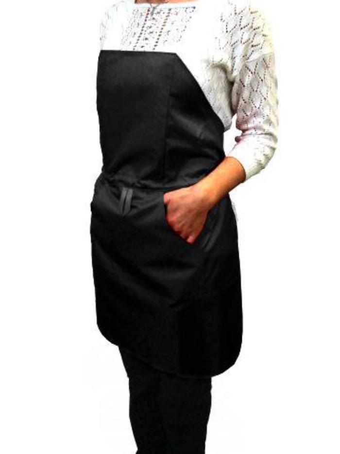 Фартук Staer "Чудо", черный, без завязок, непромокаемый, длина 76 см, ширина 54 см