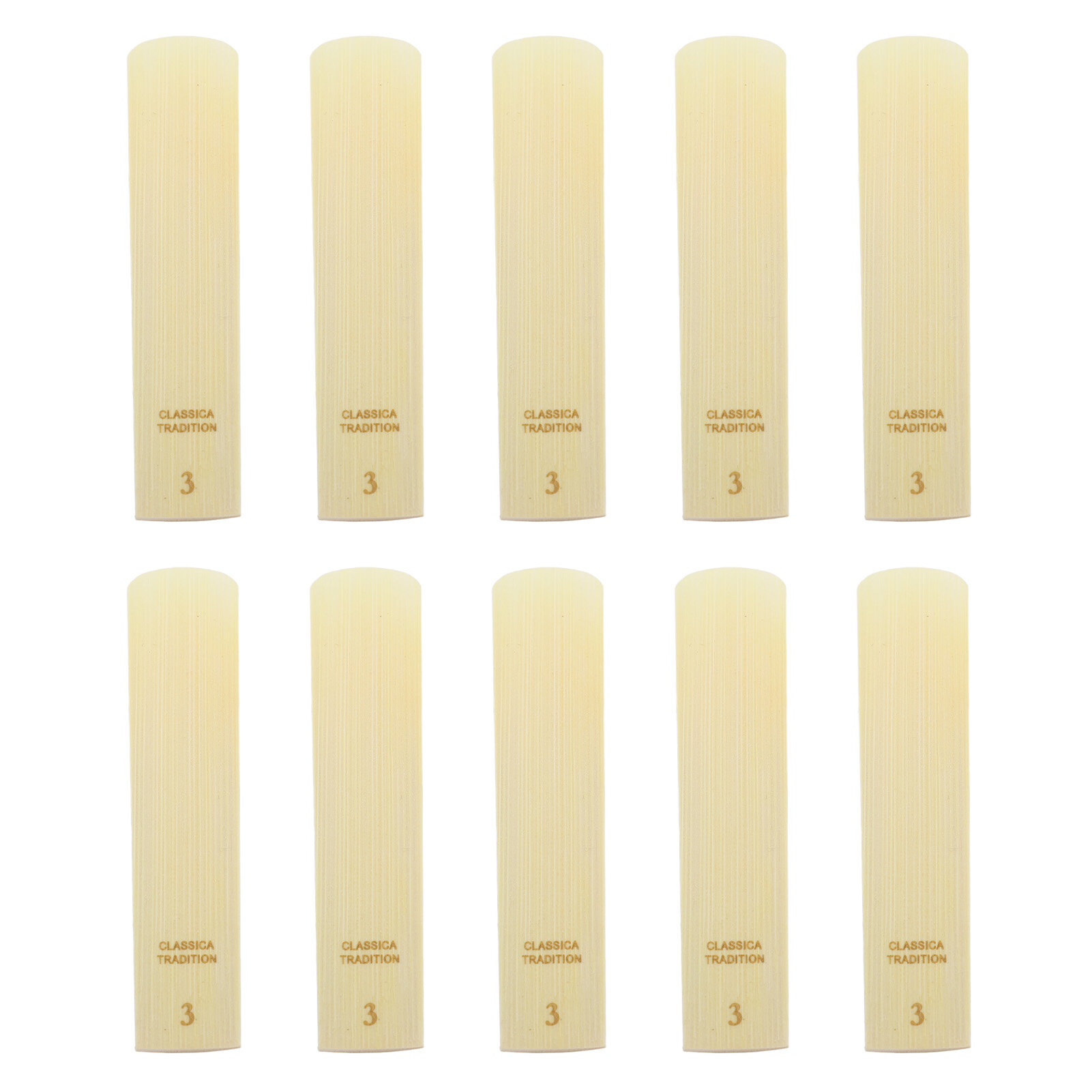 Набор из 10 тростей для тенор-саксофона, клавиша Си-бемоль, запасные части и аксессуары для саксофона, не деформируются, в пластиковой коробке, твердость 3.0.