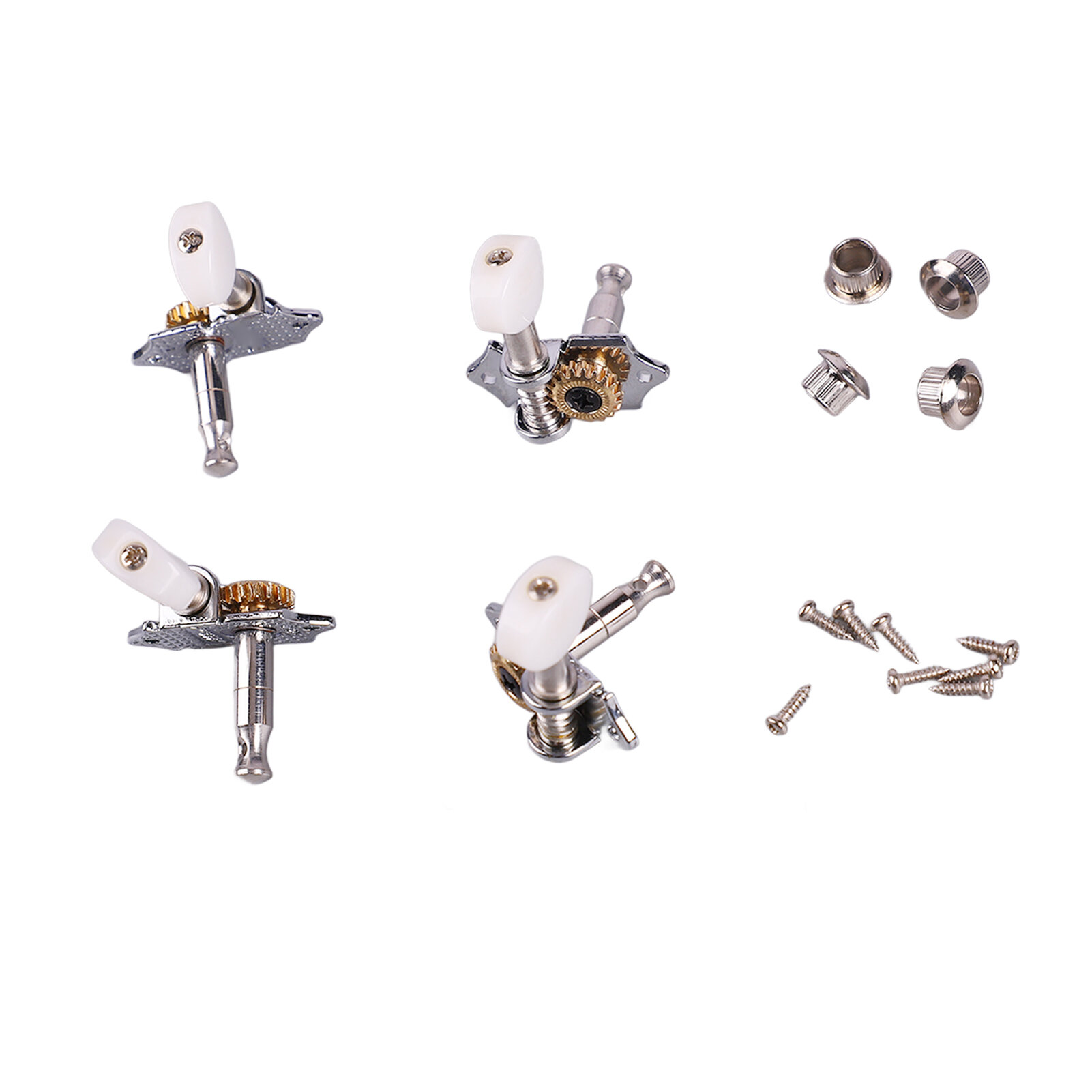 4pcs Укварлие настройка PEG Chrome Color Metal Uкаулелевая машина для замены тюнер для замены
