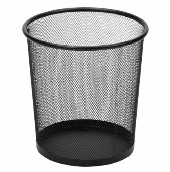Корзина для мусора и бумаг Luscan 7.8 л окрашенная сталь чёрная (23.5x22.5x22.5 см)