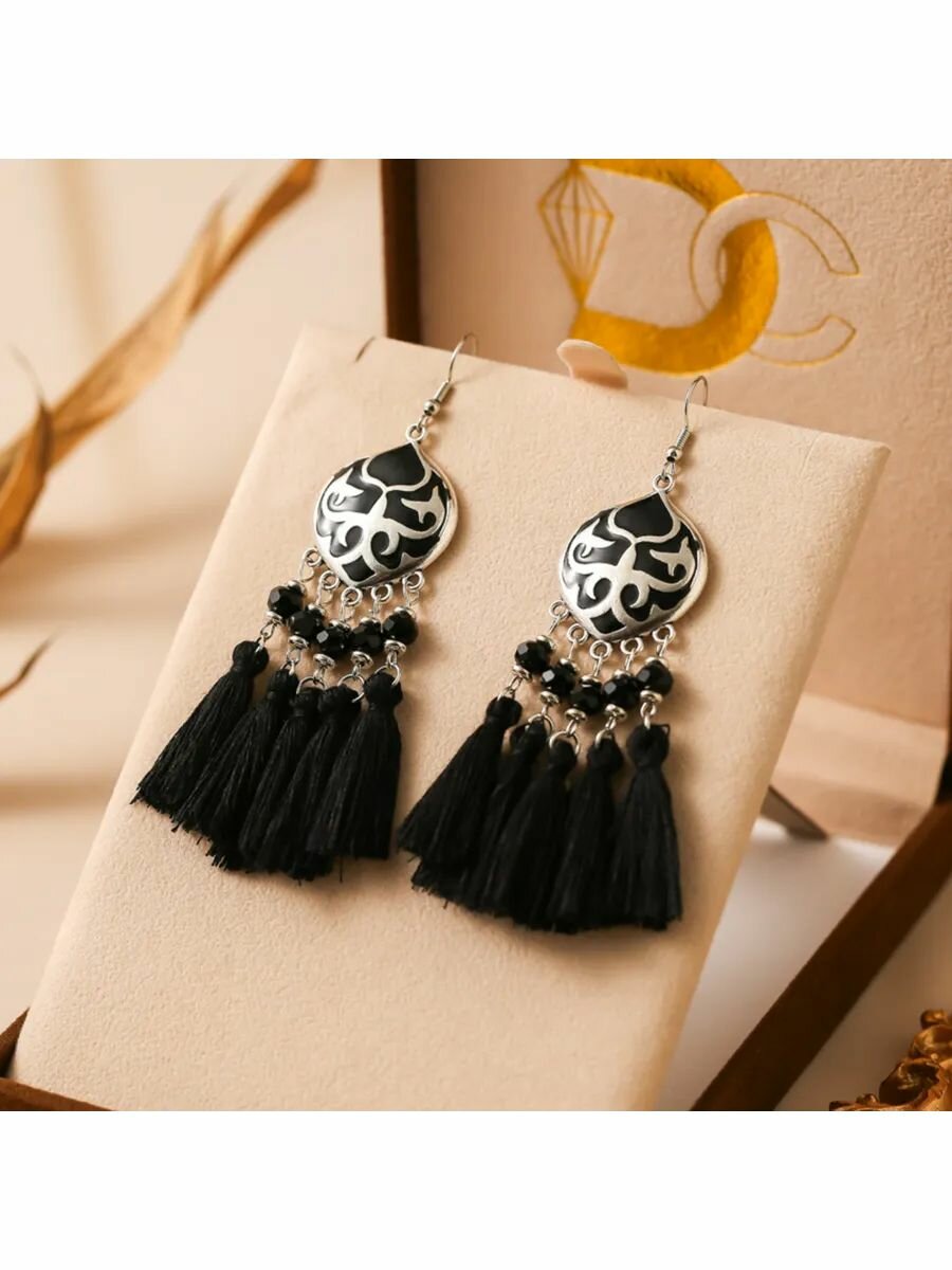 Серьги, искусственный камень