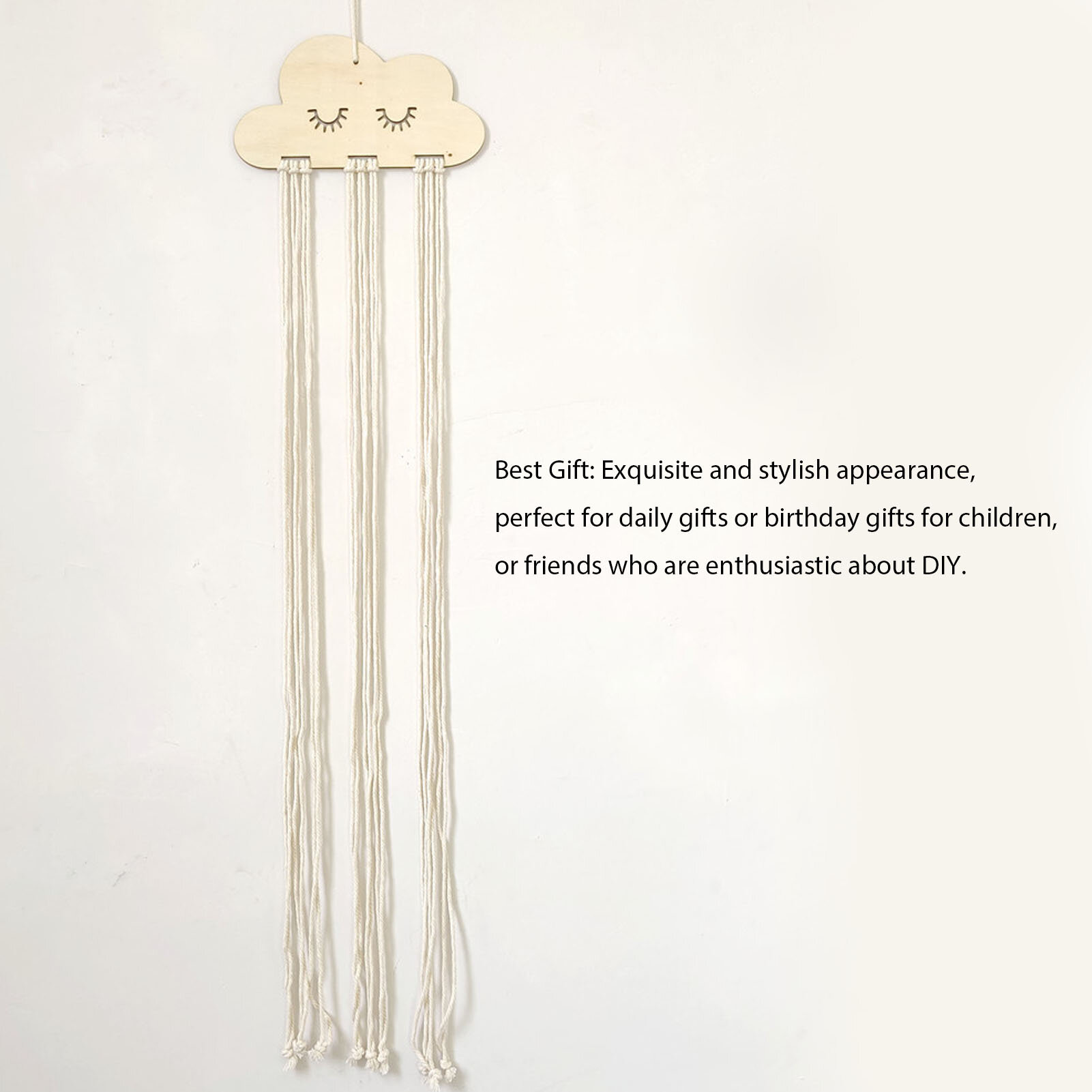 Подвесная шпилька-органайзер, украшение в виде облака с хлопковой нитью, милые заколки для волос с кисточками, держатель для хранения, веревка для доски-облака