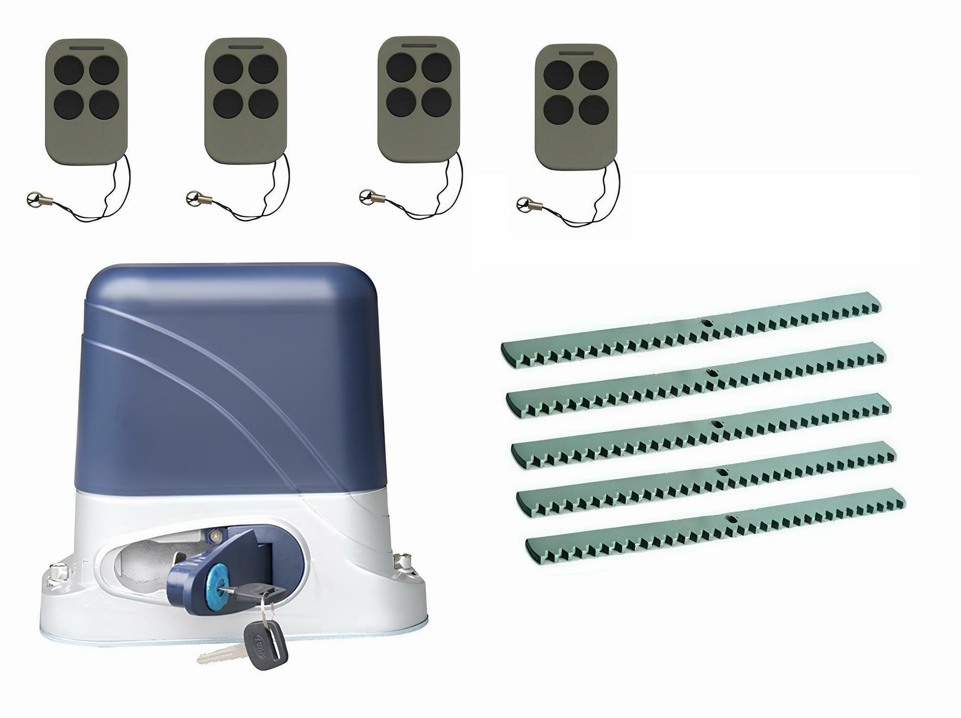 Автоматика для откатных ворот KSL-800 KIT-KR5-Т4, комплект: привод, 4 пульта, 5 реек