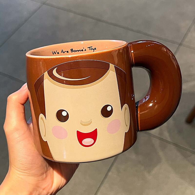 Милая чашка для воды в виде медведя-клубники, подарок на день рождения, сувенирная подарочная чашка для кофе, керамическая кружка для пары, большая емкость