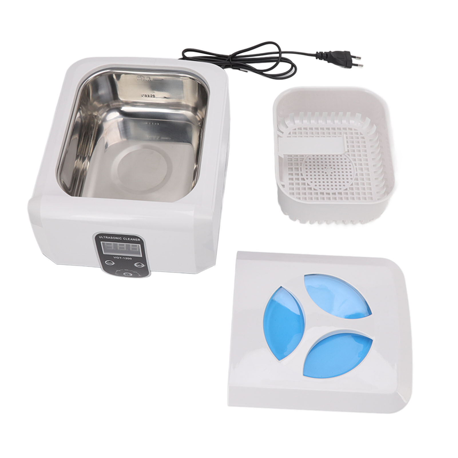 Ультразвуковая ванна 1300 мл, 60W, 40кГц, цифровой дисплей, EU Plug